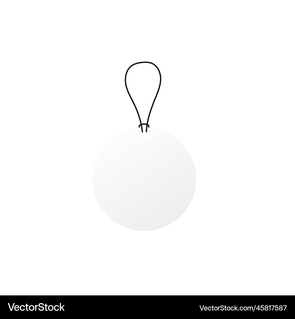 Empty white price tag label paper realistic card Vector Image