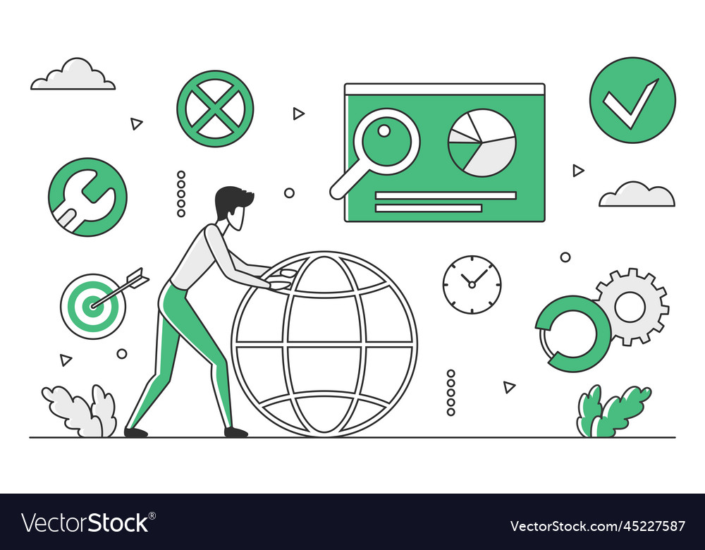 Global technical support Royalty Free Vector Image Global technical support Royalty Free Vector Image