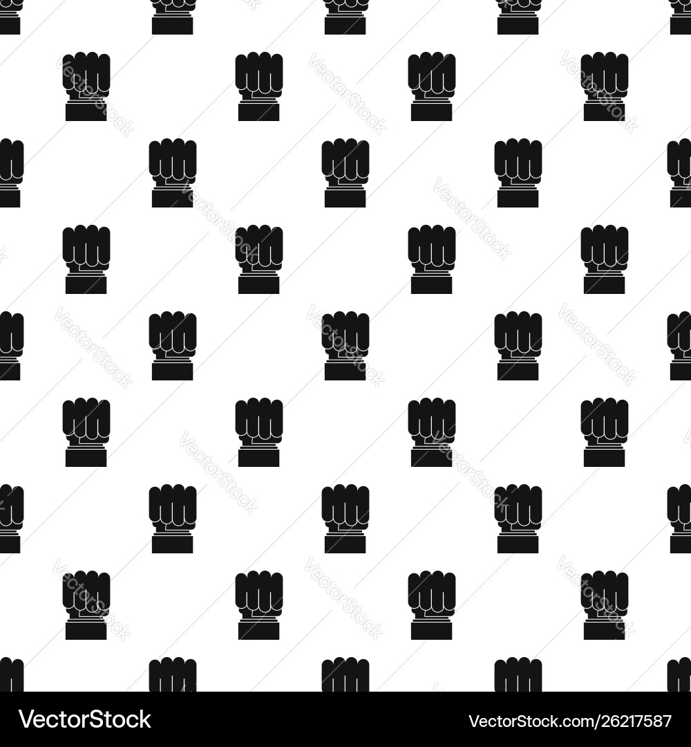 Hand protest pattern seamless Royalty Free Vector Image