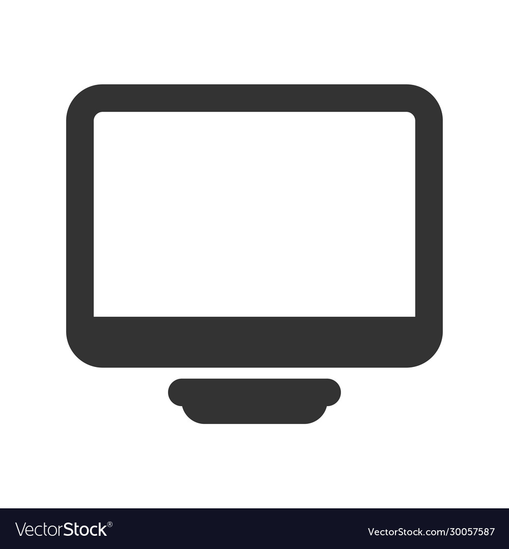 Monitor screen icon Royalty Free Vector Image - VectorStock
