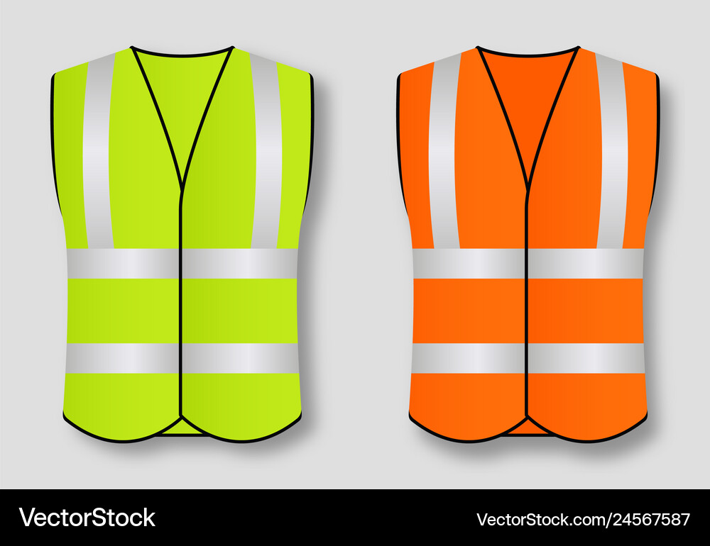 Reflective Safety Vests Royalty Free Vector Image