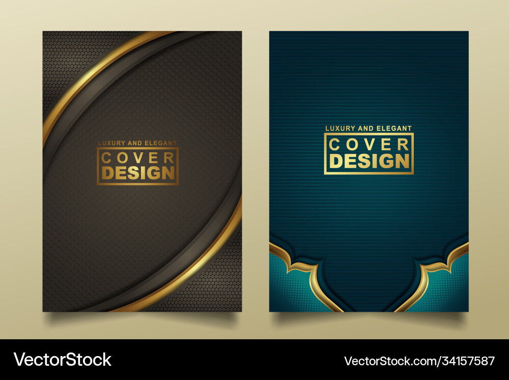 Set cover design template with luxury and elegant Vector Image