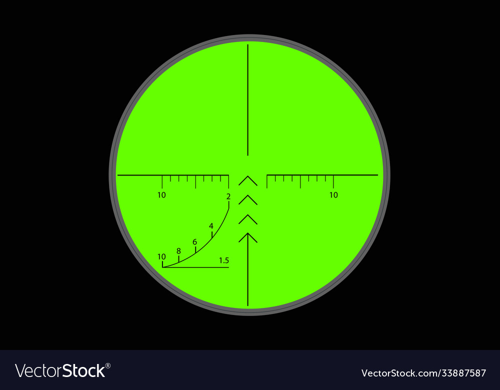 View in optical sight Royalty Free Vector Image