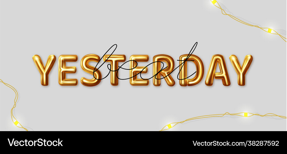 Beat yesterday motivational inscription Royalty Free Vector