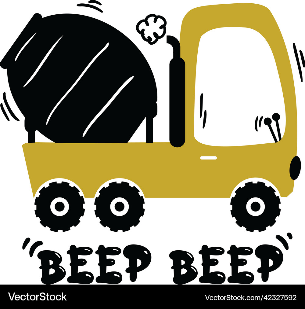 Beep construction vehicle svg and eps Royalty Free Vector