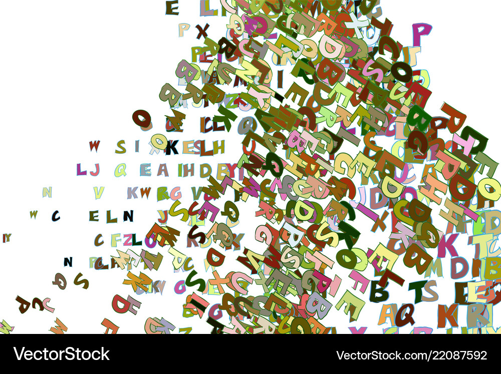 Colorful alphabets letters background good Vector Image