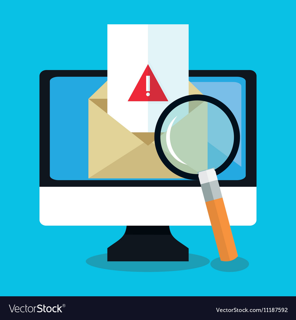 Computer and security system design Royalty Free Vector