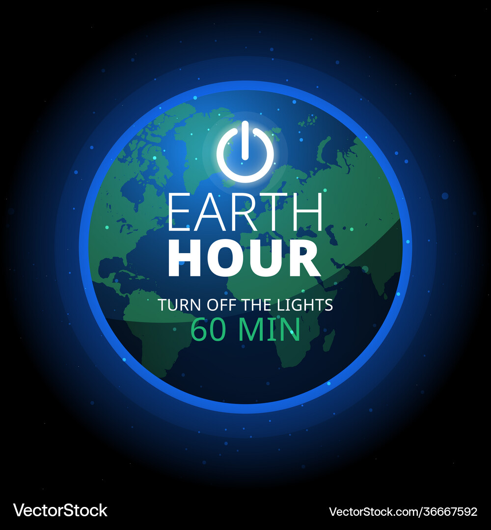 Earth Hour Logo Premium Vector | An Orange And White Logo With A Sign