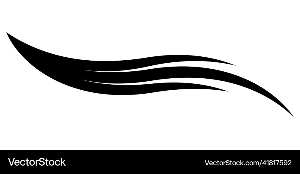 Flying curve curved stripe flapping wings to fly Vector Image