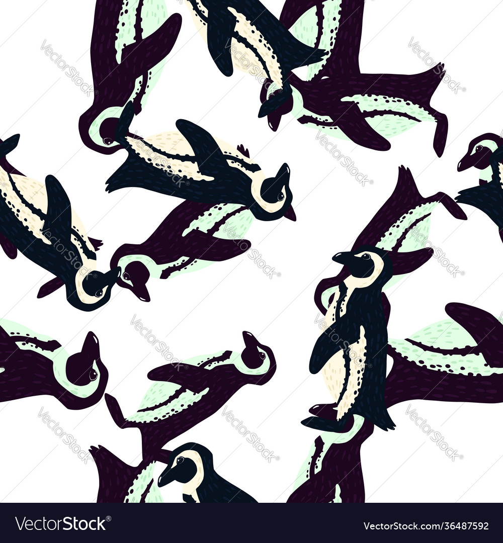 Isolated random seamless pattern with doodle Vector Image