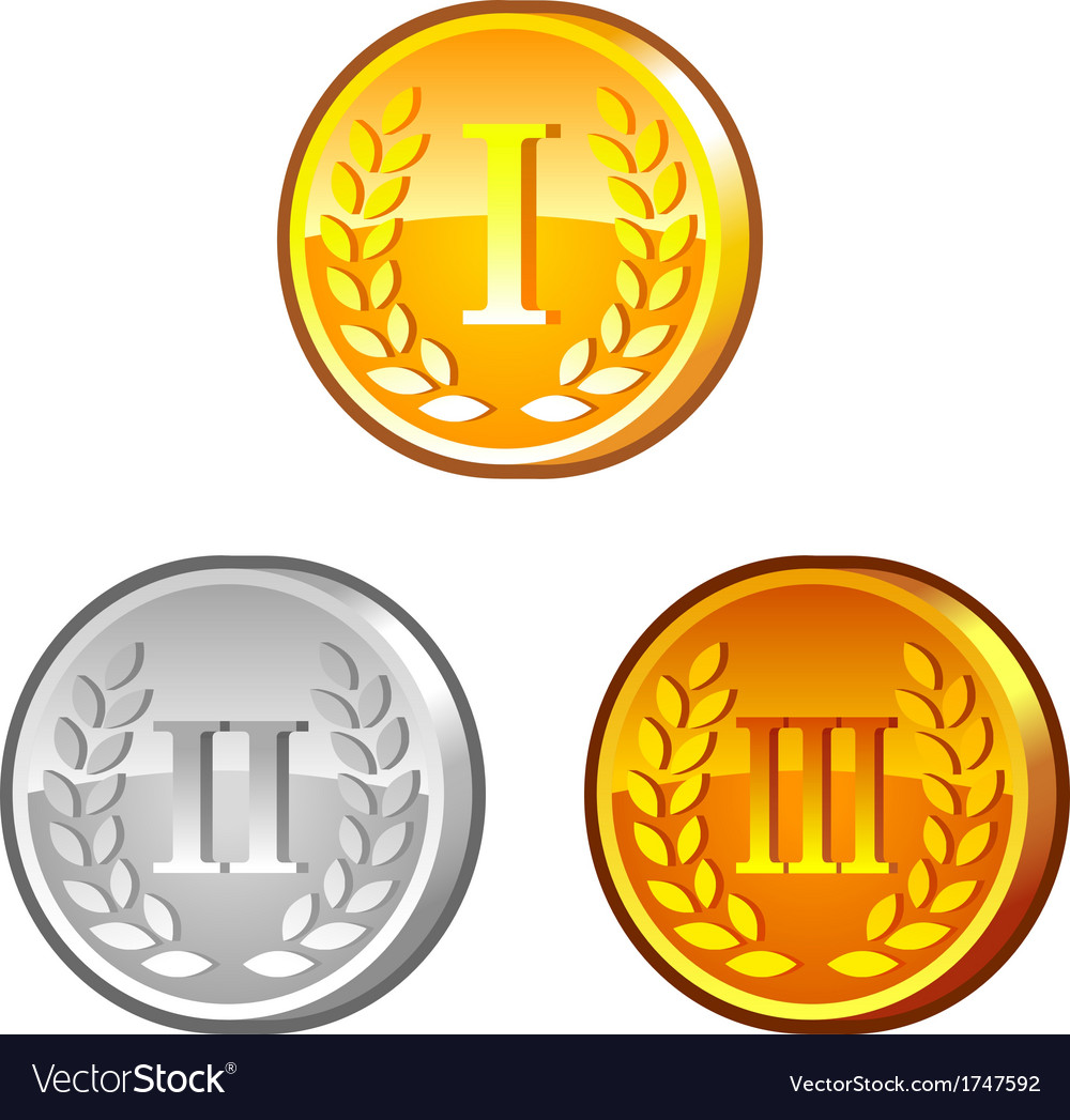 Medals with roman numerals Royalty Free Vector Image Medals with roman numerals Royalty Free Vector Image