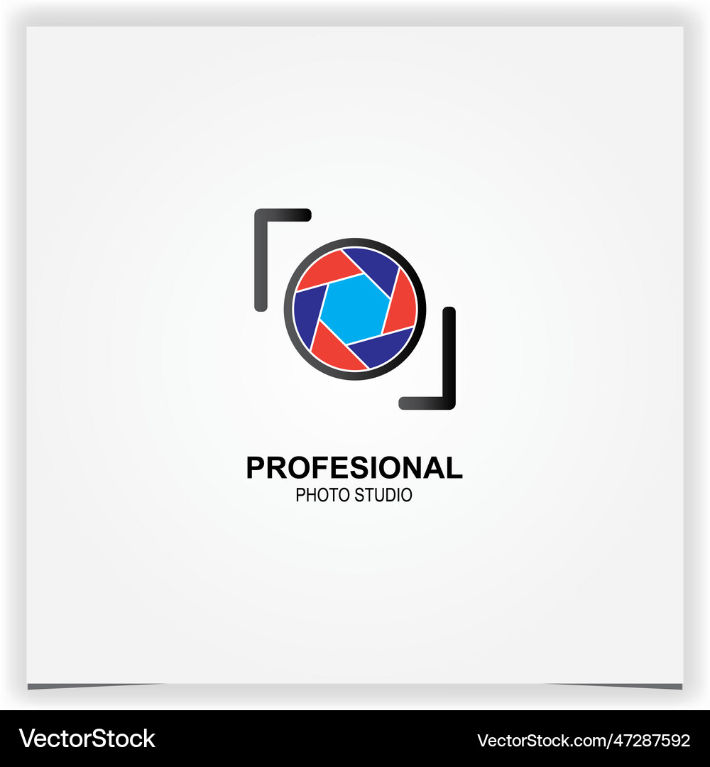 Photographer logo premium elegant template eps 10 Vector Image