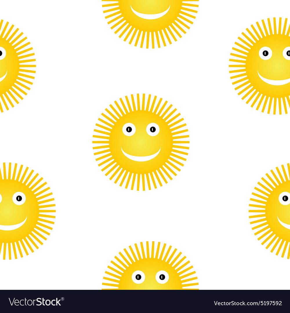 Sun symbol seamless pattern Royalty Free Vector Image