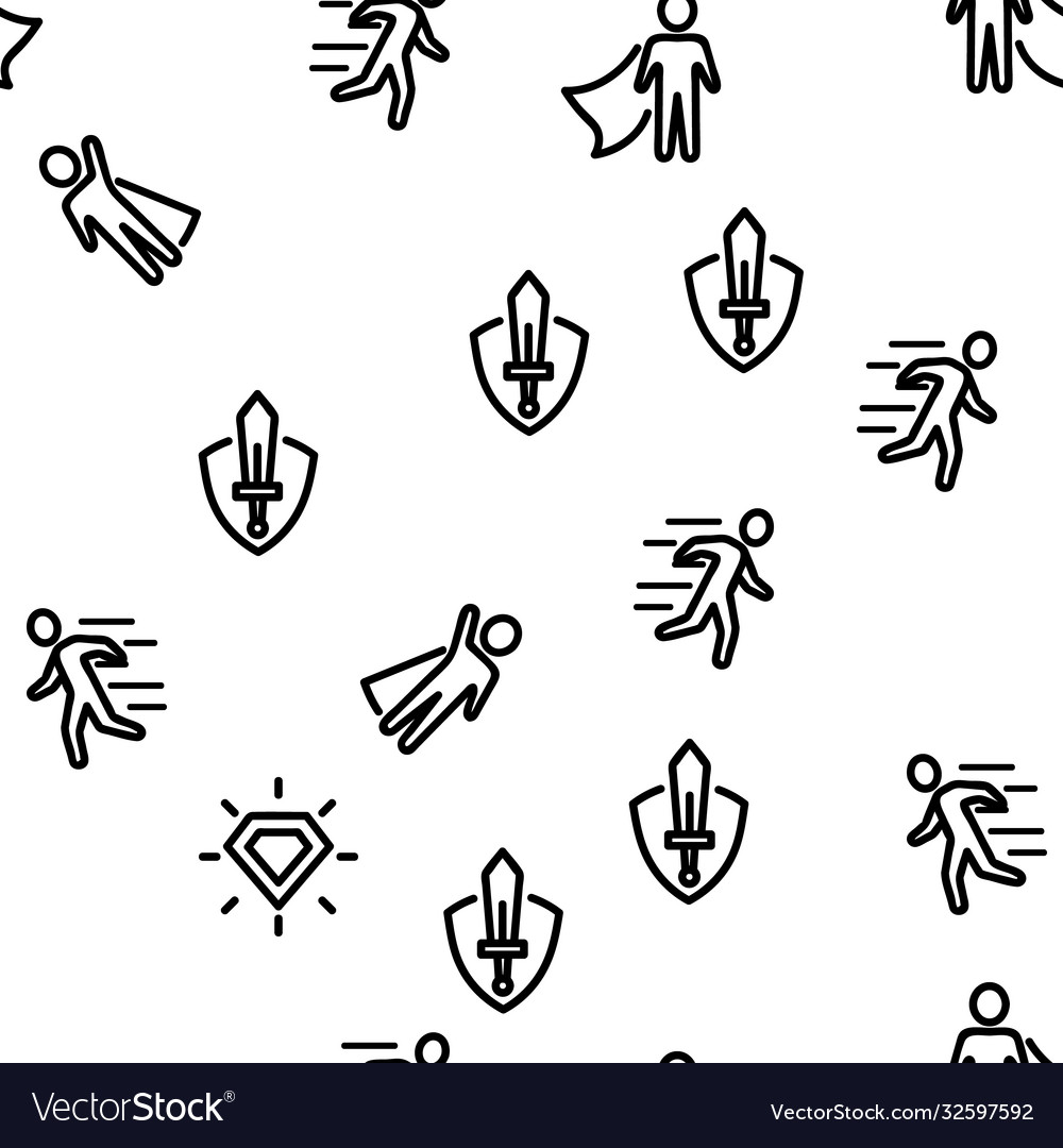 Super hero seamless pattern Royalty Free Vector Image