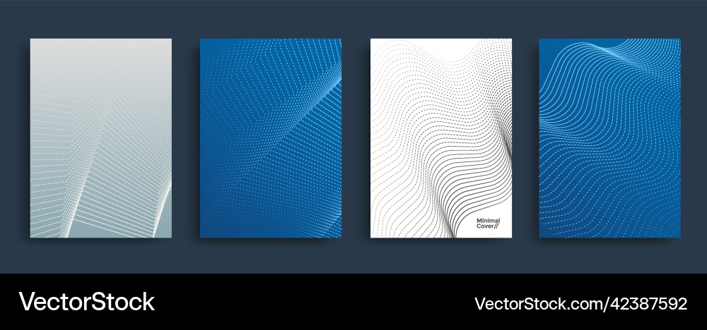 White and blue geometric cover abstract line Vector Image