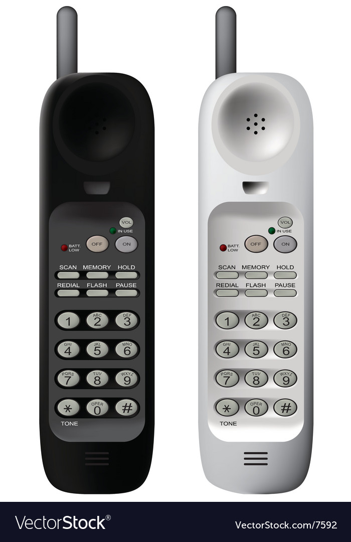 Wireless phone Royalty Free Vector Image - VectorStock