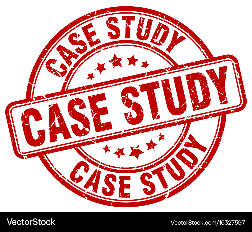 Case study red grunge round vintage rubber stamp Vector Image