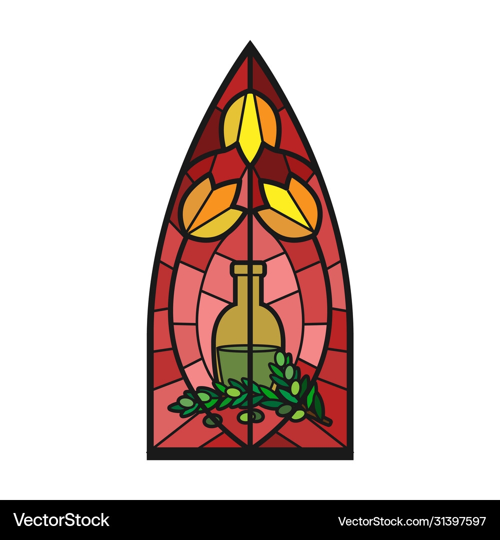 Church window iconcartoon icon Royalty Free Vector Image