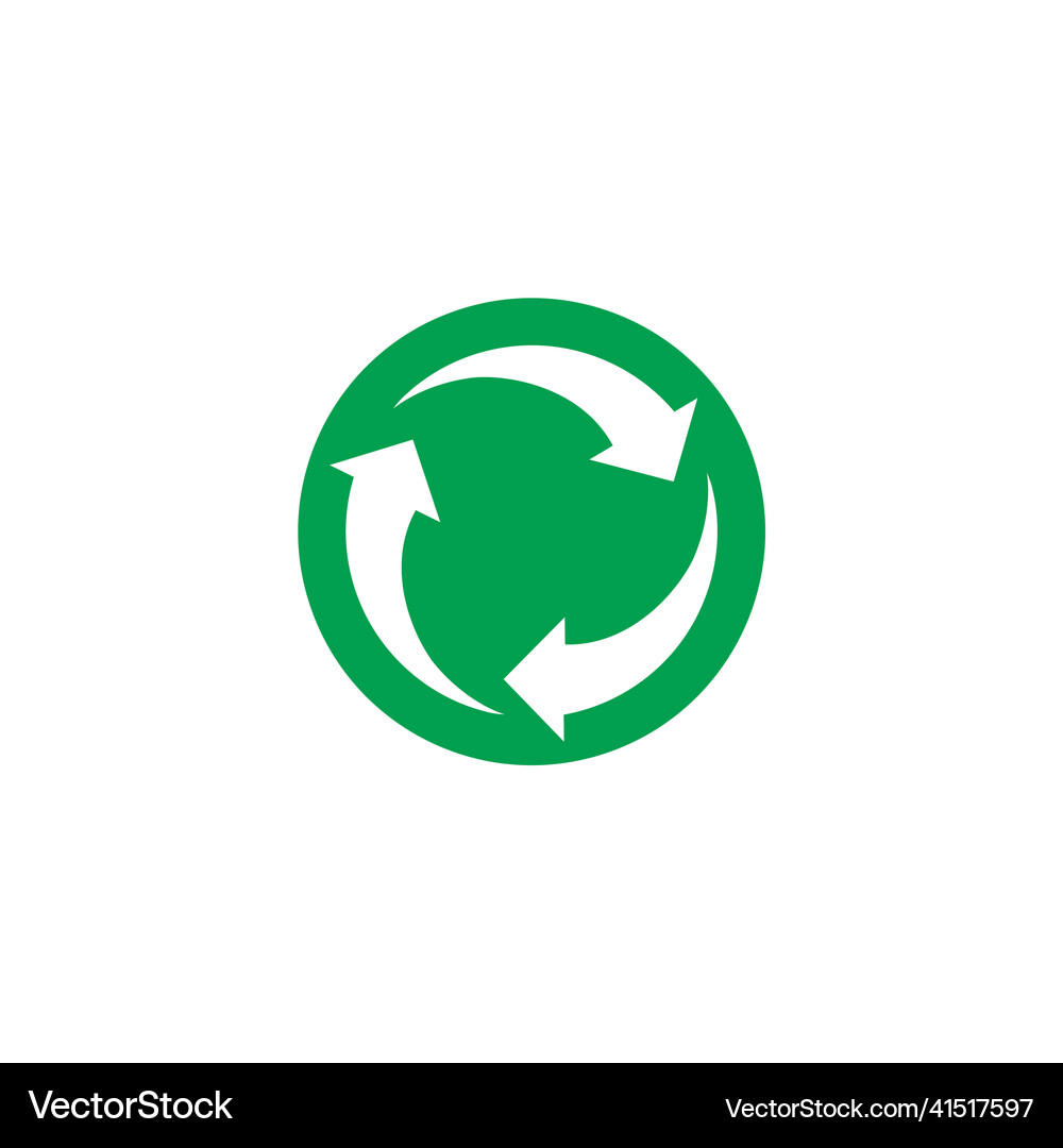 Circle recycling icon isolated on white background