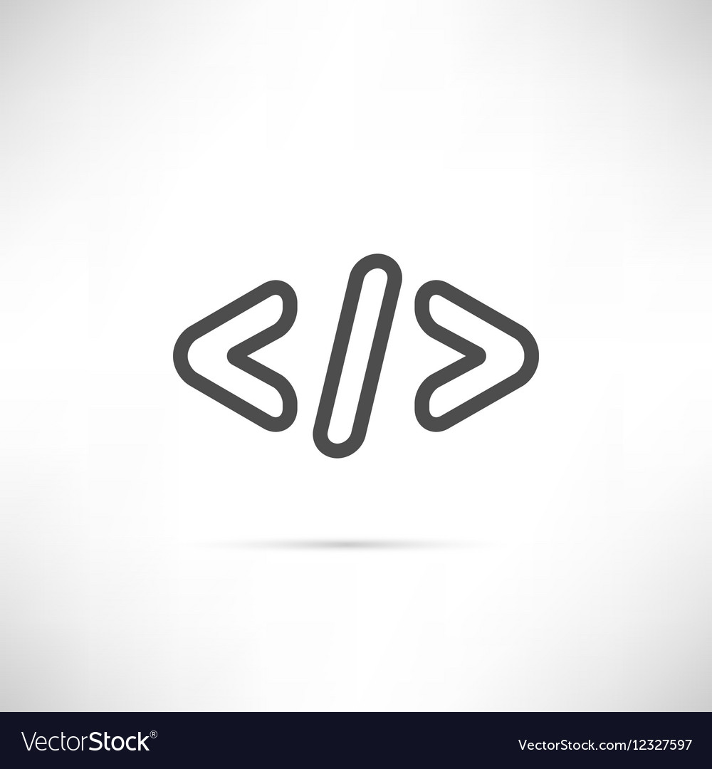 Coding simple icon Royalty Free Vector Image - VectorStock