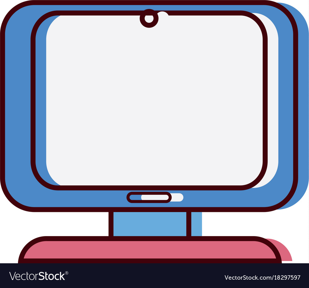 Computer digital screen equipment technology Vector Image
