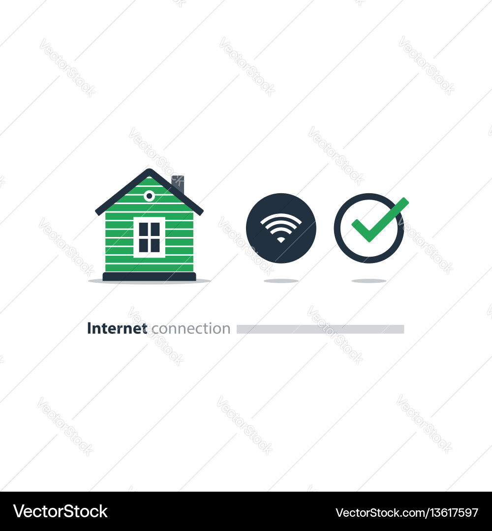 Internet access at home wi-fi icon smart solution Vector Image