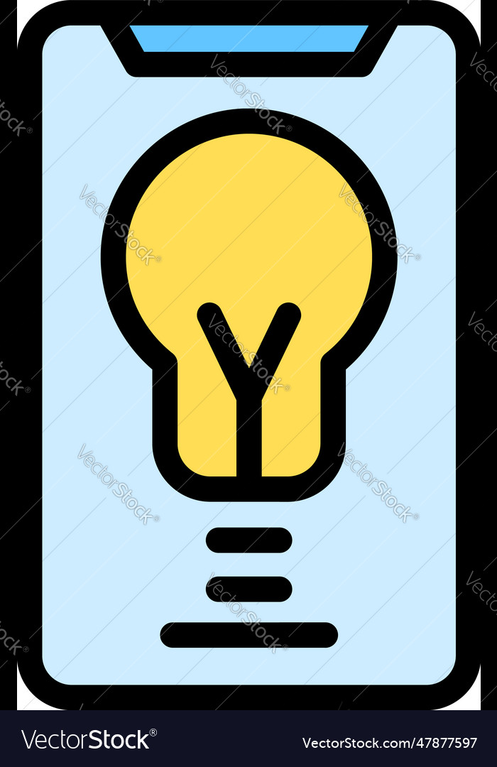 Mobile training icon flat Royalty Free Vector Image