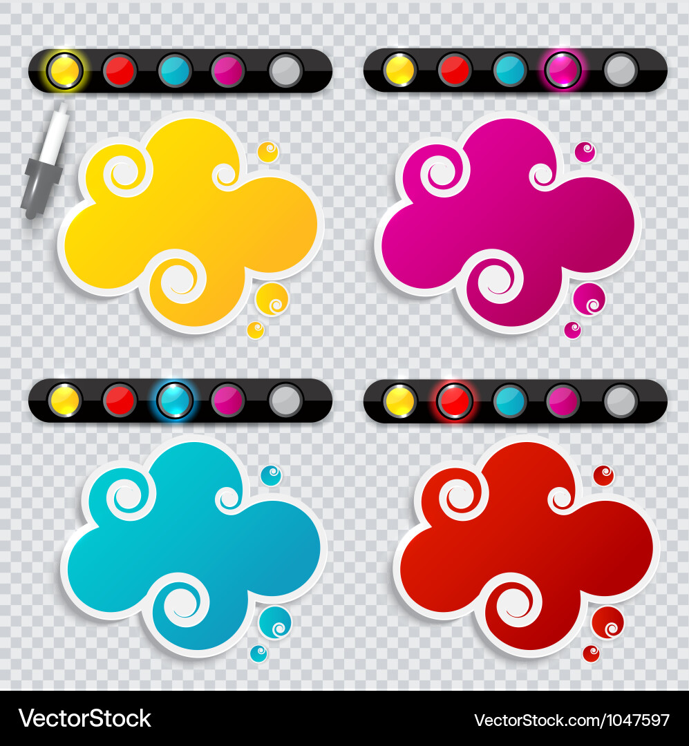 Paper cloud bubble for speech Royalty Free Vector Image