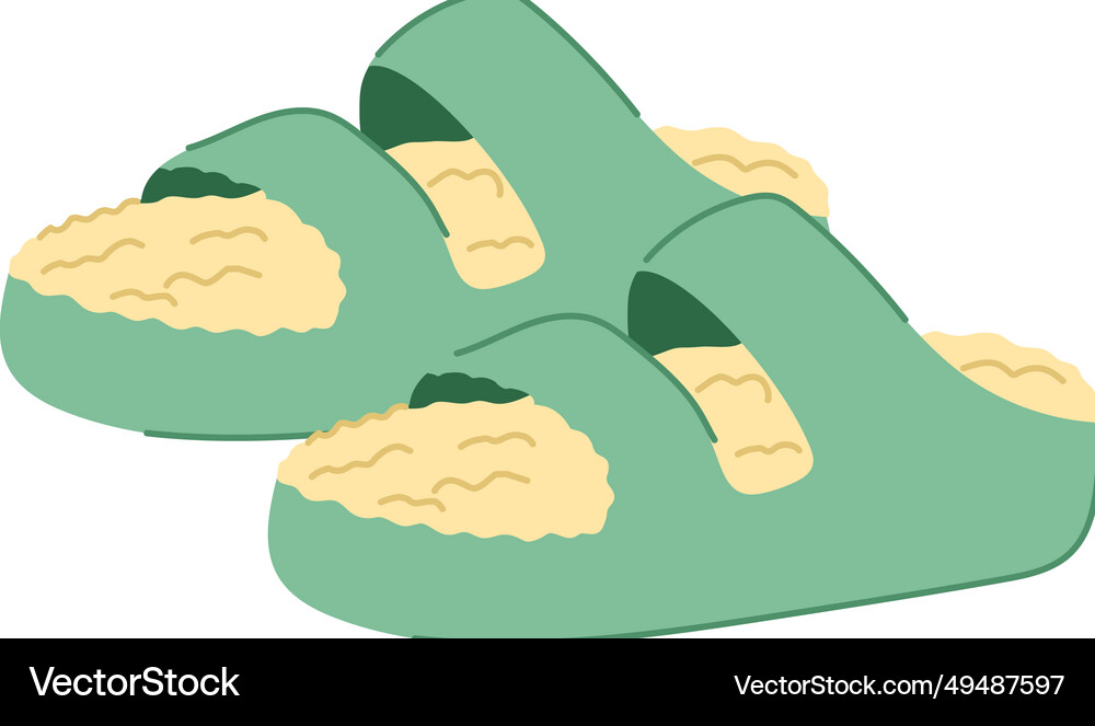 Person man slippers cartoon Royalty Free Vector Image