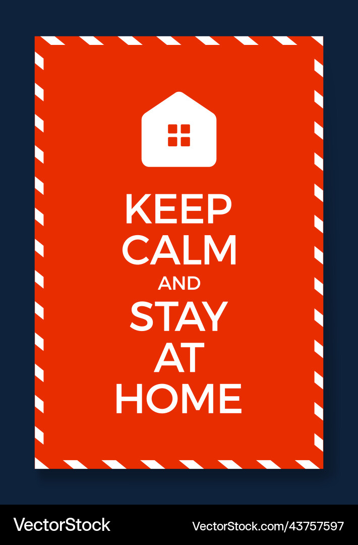Poster logo icon with text keep calm and stay Vector Image