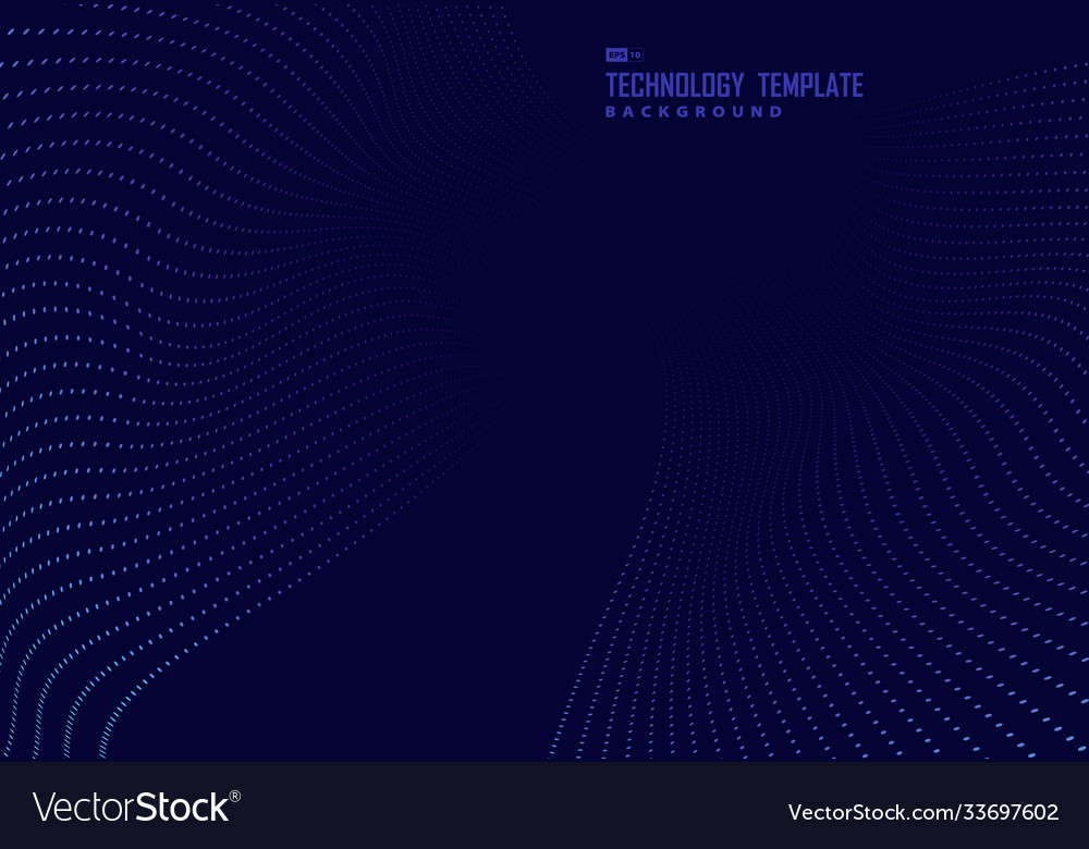 Abstract dots pattern design wavy technology Vector Image