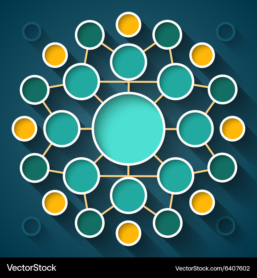 Abstract infographics symmetrical colorful circles