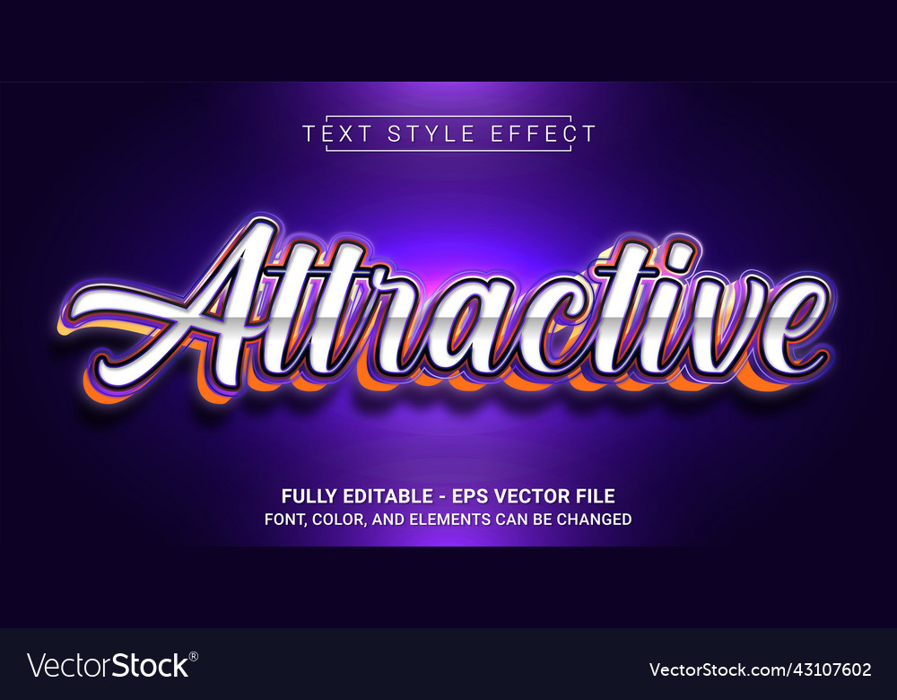Attractive text style effect editable graphic Vector Image