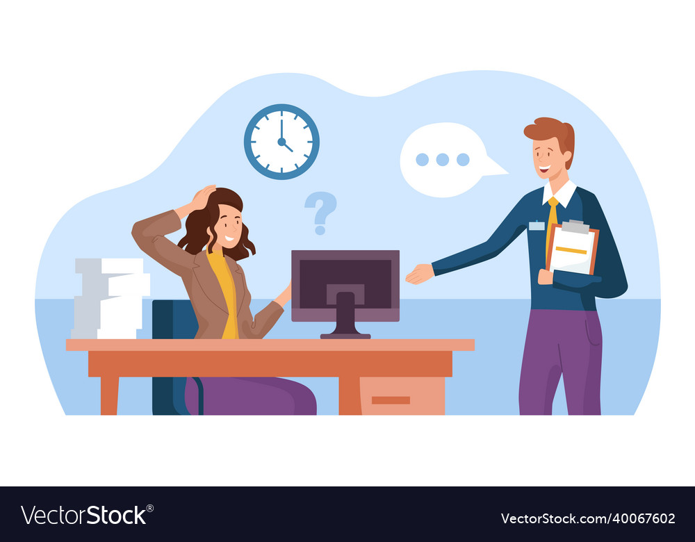 Internship job concept Royalty Free Vector Image
