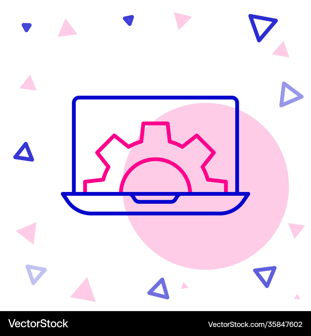 Line software web development programming Vector Image