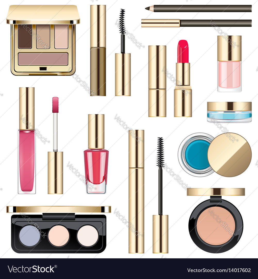 Makeup icons Royalty Free Vector Image - VectorStock