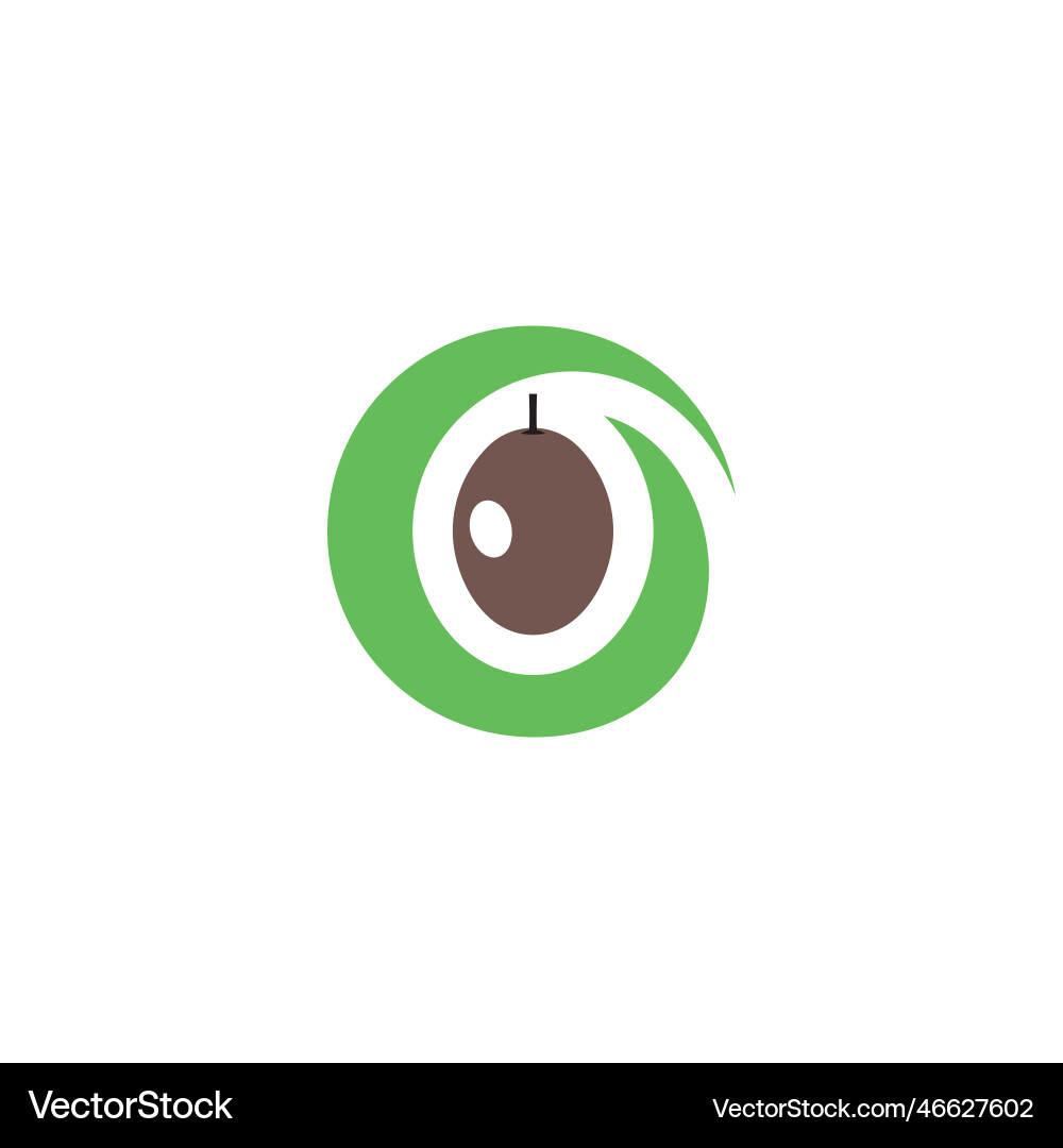 Olive logo letter o icon clipart Royalty Free Vector Image