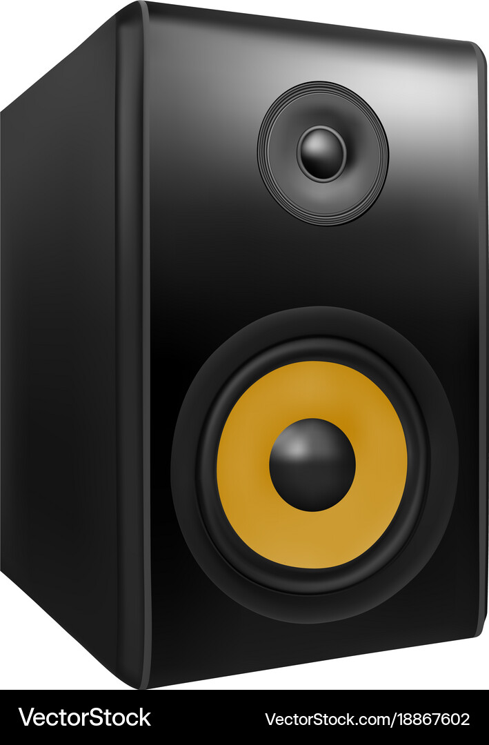 Photo realistic audio speakers Royalty Free Vector Image