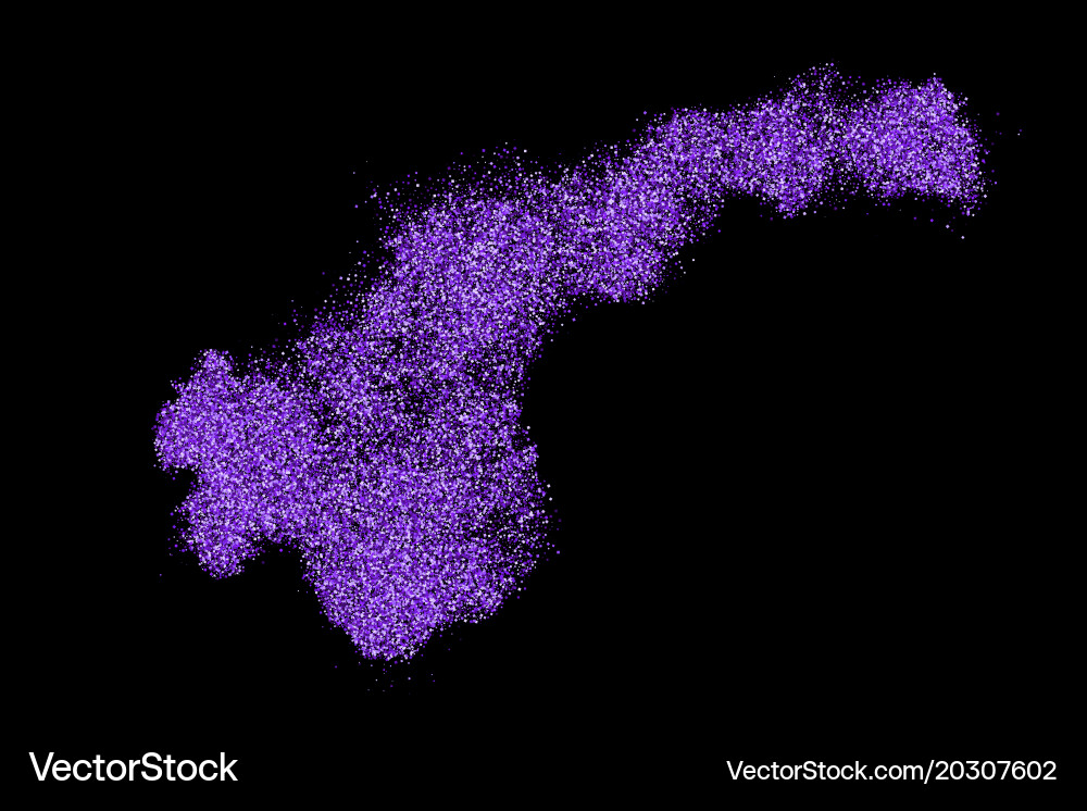 Purple explosion of confetti Royalty Free Vector Image