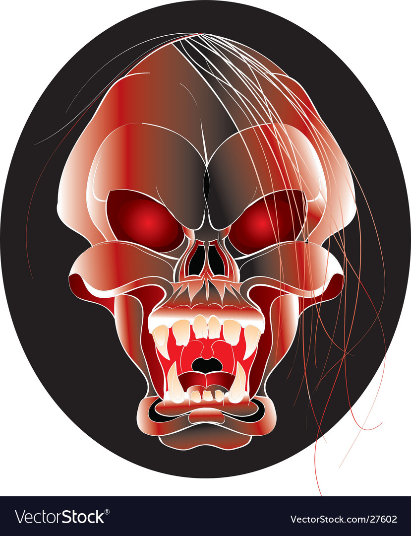 Red skull Royalty Free Vector Image - VectorStock
