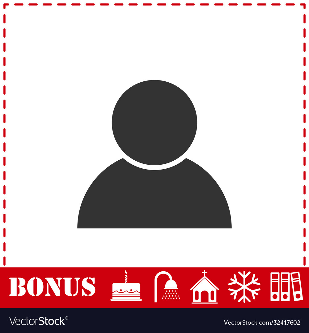 User icon flat Royalty Free Vector Image - VectorStock