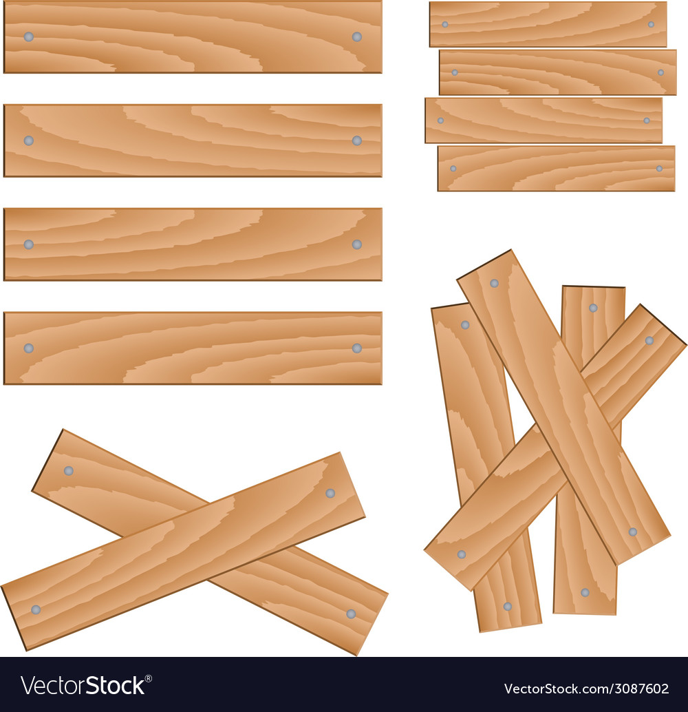 Wooden elements Royalty Free Vector Image - VectorStock