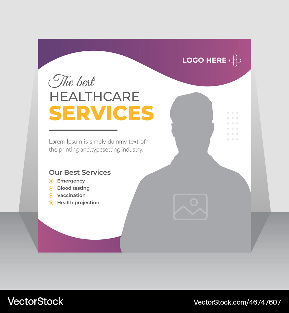 Best medical service web banner design template Vector Image