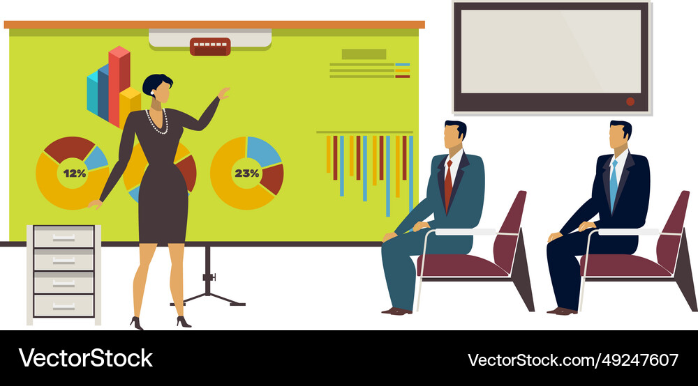 Business training meeting for staff icon Vector Image