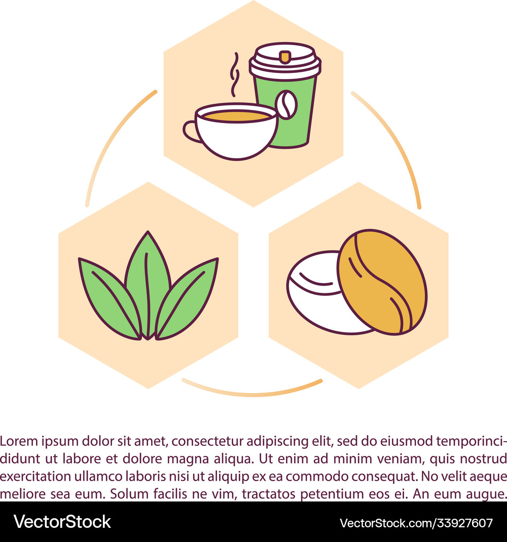 Caffeine natural stimulator energy concept icon Vector Image