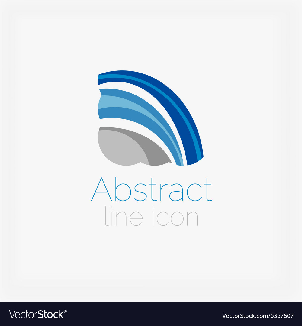 Circle abstract shape logo Royalty Free Vector Image