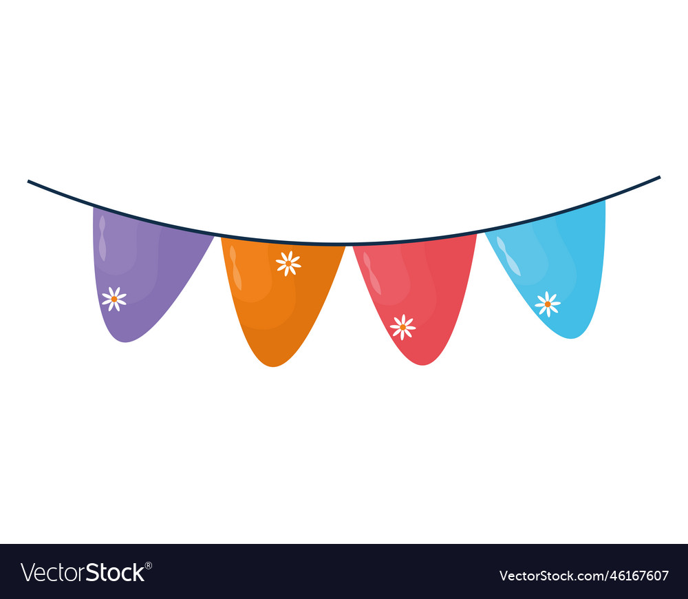 Colored pennants design Royalty Free Vector Image