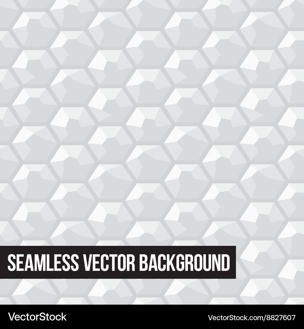 Grey honeycomb seamless graphic pattern Royalty Free Vector