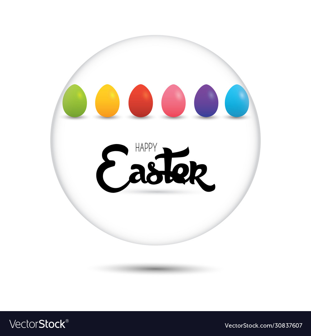 Happy easter button Royalty Free Vector Image - VectorStock