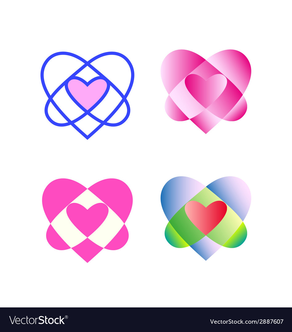 Original geometric heart Royalty Free Vector Image